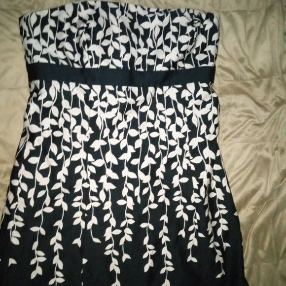 LOFT | Dresses | Loft Blue Strapless Summer Dress | Poshmark